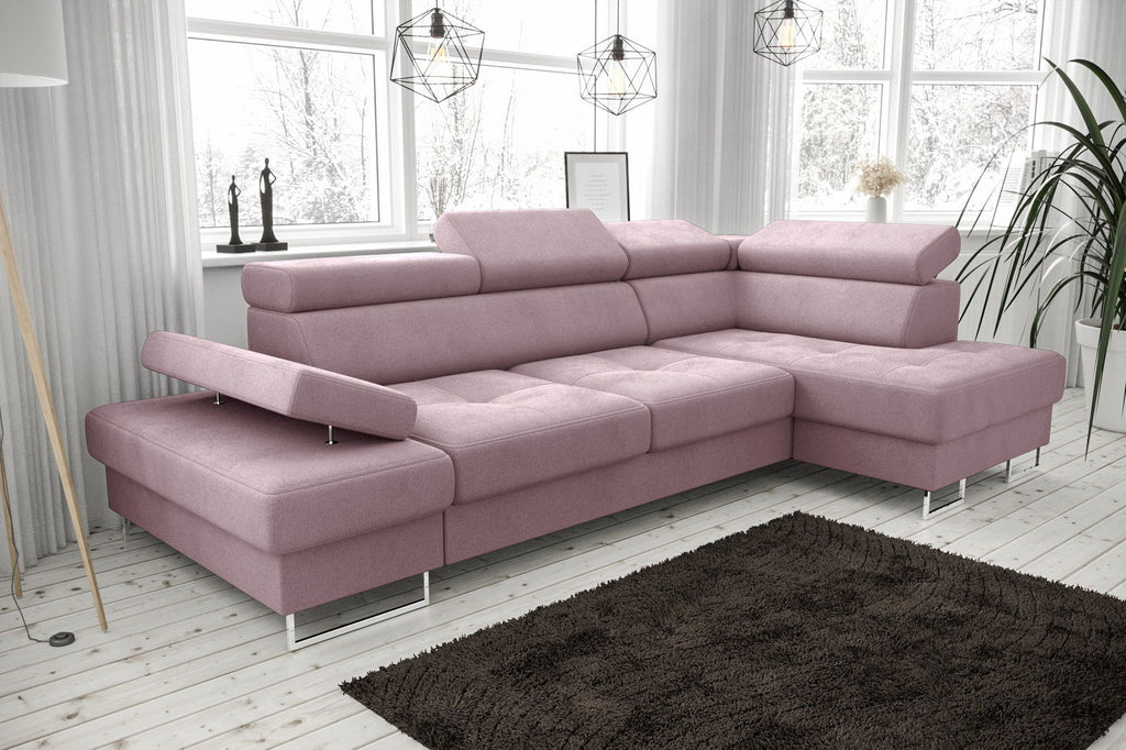 SHADES OF PURPLE CORNER SOFA BED GALAXY MINI 170X280